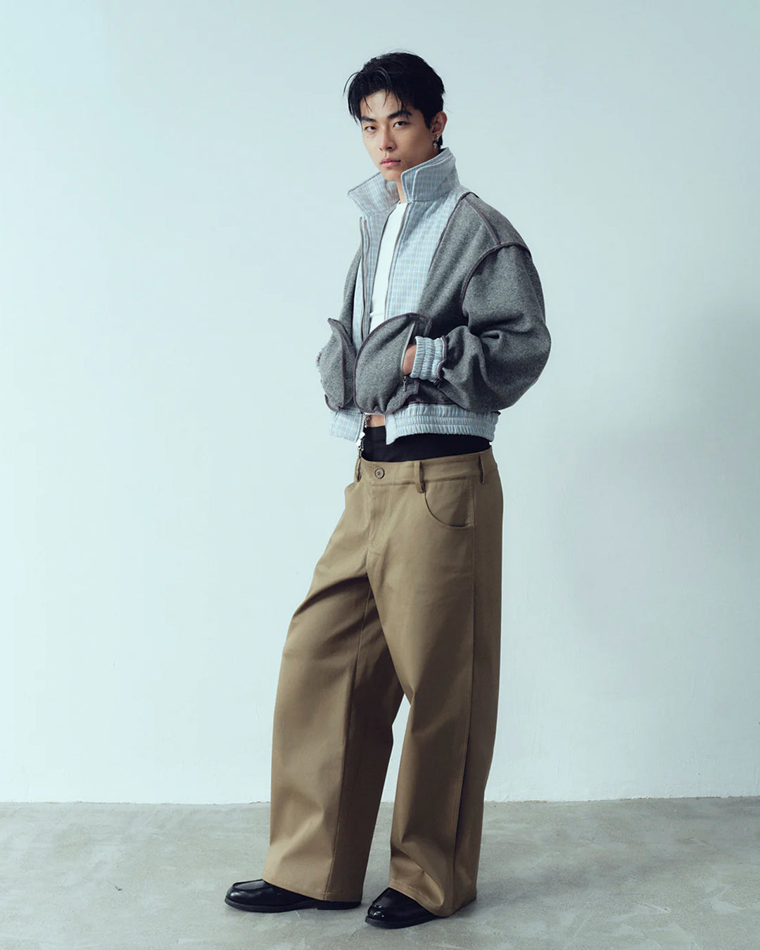 Checkered double-layer collar short jacket / kadakada（カダカダ）通販 店舗 / 渋谷 ...