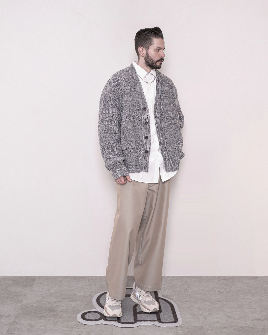 arenotis WASHI Wool Mix Knit Cardigan NAVY – R for D